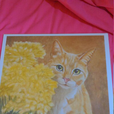 Cat Drawing Print, Tabby Cat Art, Tabby Cat Drawing, Cat Art Print ...