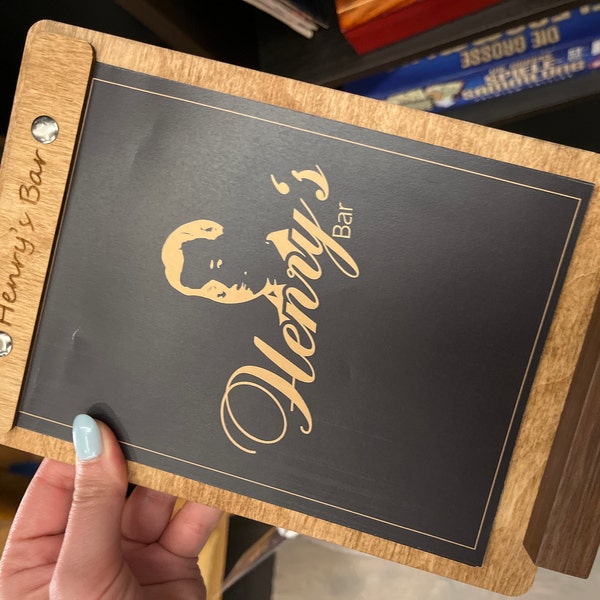 Menu Holder / Custom Menu Cover A5 Paper Size / FREE PERSONALIZATION - Etsy