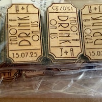 Personalised Drink Tokens for Wedding & Parties | Personalised Drinks ...