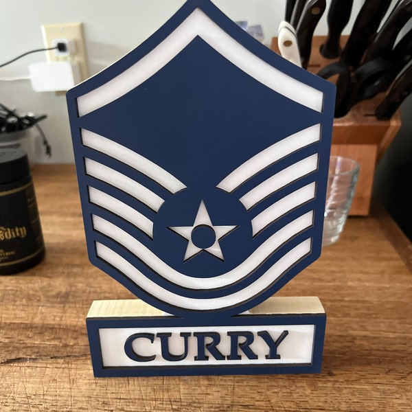 USAF Self Standing Rank Name Plate - United States Air Force Self ...