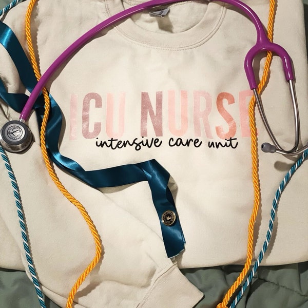 ICU Nurse Sweatshirt, Intensive Care Unit Nurse Crewneck, Icu Nurse ...
