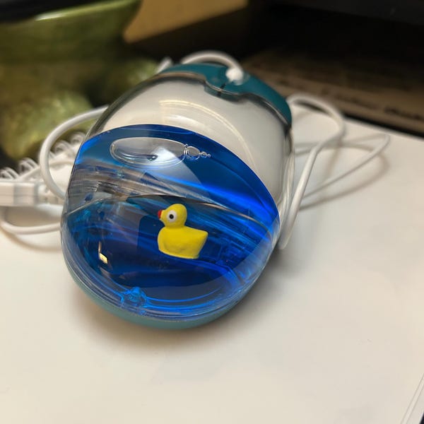 Y2K Aqua Style Mouse (USB) With Duck Floater - Etsy