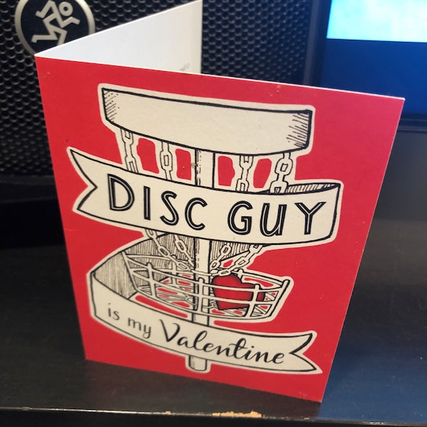 Disc Golf Valentine's Day Card With Coupon (blank Inside) | "disc Guy ...