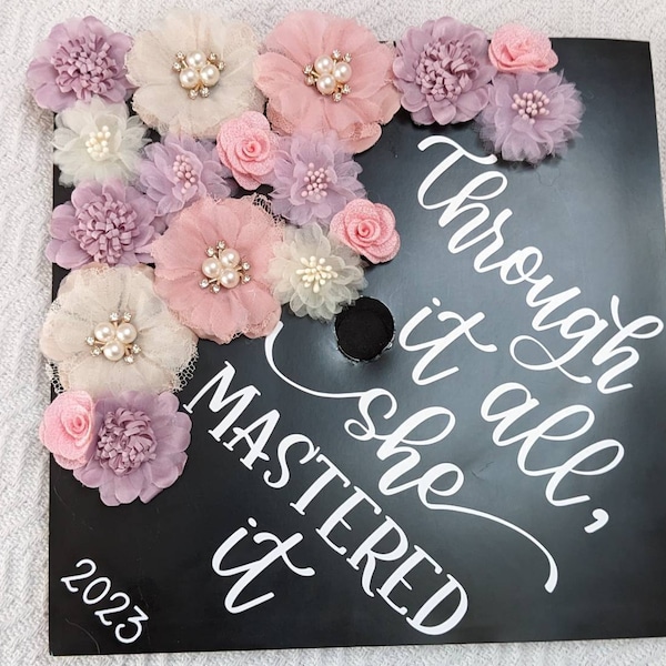 She Mastered It- Grad Cap Topper Graduation Gift Tassel Custom Grad ...