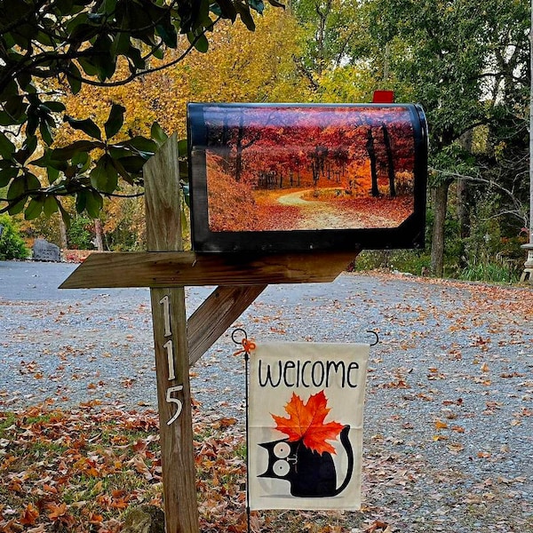 VWAQ Autumn Forest Magnetic Mailbox Covers Fall Seasonal Decorative ...