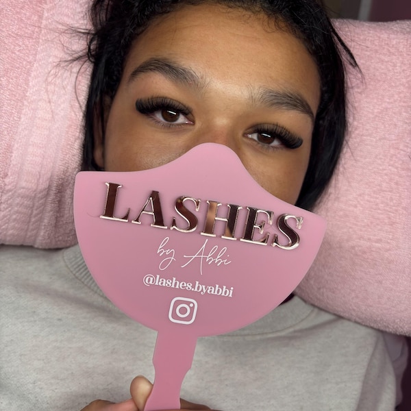 Lash Artist Social Media Face Prop | Personalised | Aesthetics Sign ...