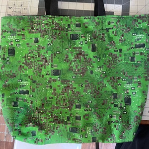 Computer Motherboard Fabric / Circuit Board Green Fabric by Kaufman ...