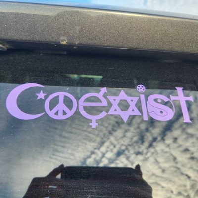 Coexist Vinyl Decal Car Window, Mirror, Bumper, Laptop, Cornhole ...