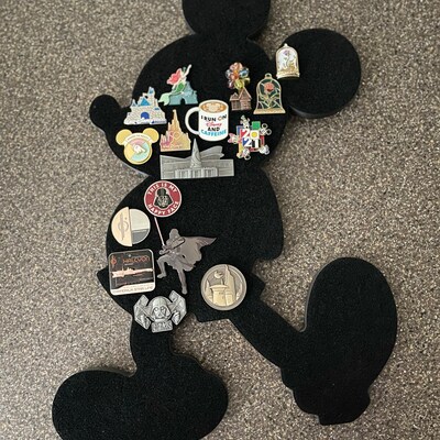 Mickey Mouse Pin Display Board. Showcase and Hold Your Pin Lot of 50 ...