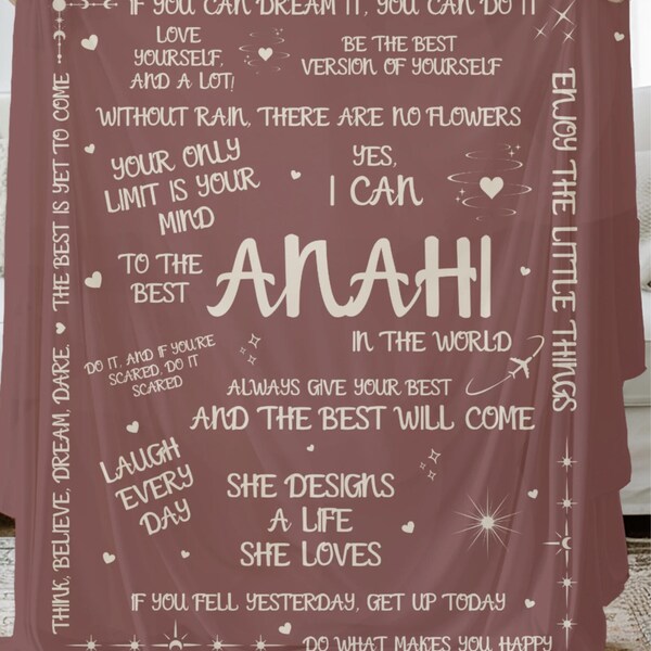 Personal Sister Gift Blanket With Self-love Affirmations, Sentimental ...