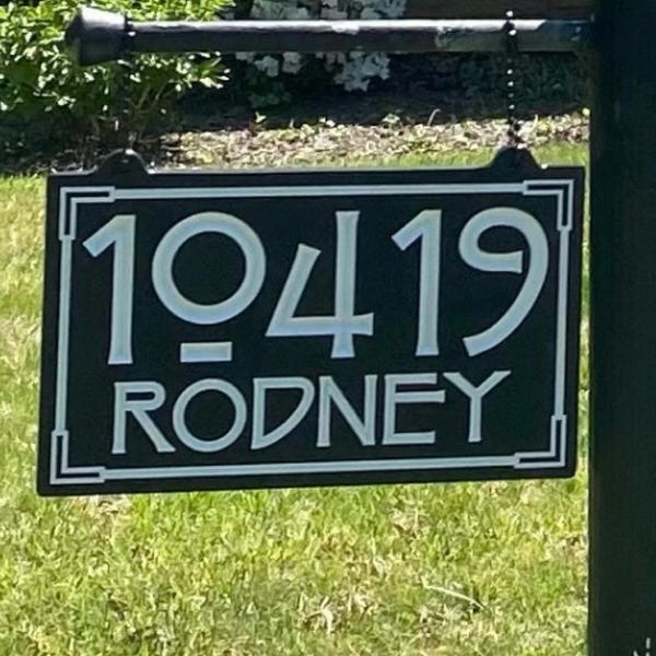 Vertical Craftsman Address Sign Engraved House Number. Choice of 3 ...