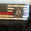 Personalized Fireman Flag, Fire Chief, Wooden Flag, Engraved Flag, Fire ...