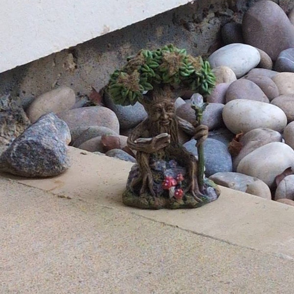 Fairy Garden Miniature Resin Tree House With Face - Etsy