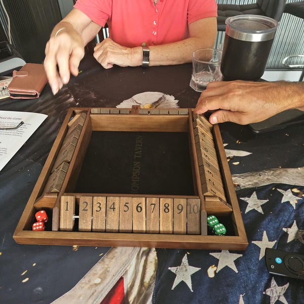 Personalized Large 4-player Shut the Box Game - Etsy