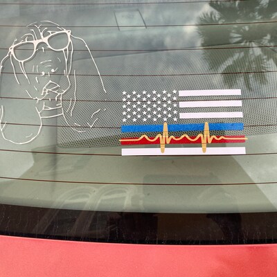 American Flag Heartbeat, Ems, Fire, Police, Sheriff, Dispatcher First ...