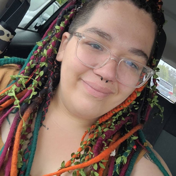 Wool Double Ended Single Ended Dreadlocks Fox Ombre Orange on Black ...