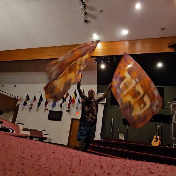 Worship Dance his Desire Set of Two Silk Flags song of Solomon Series ...