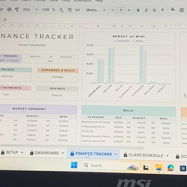 Assignment Tracker Spreadsheet Student Planner Google Sheets Calendar ...