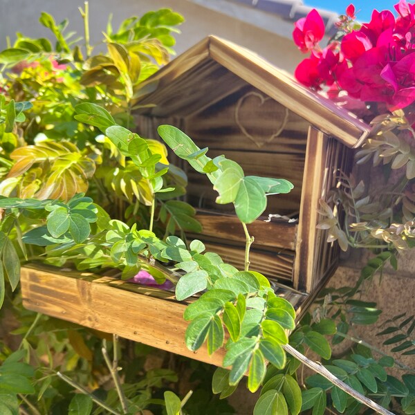 Large Handmade Dove House With Feeding Platform and Torched Finish ...