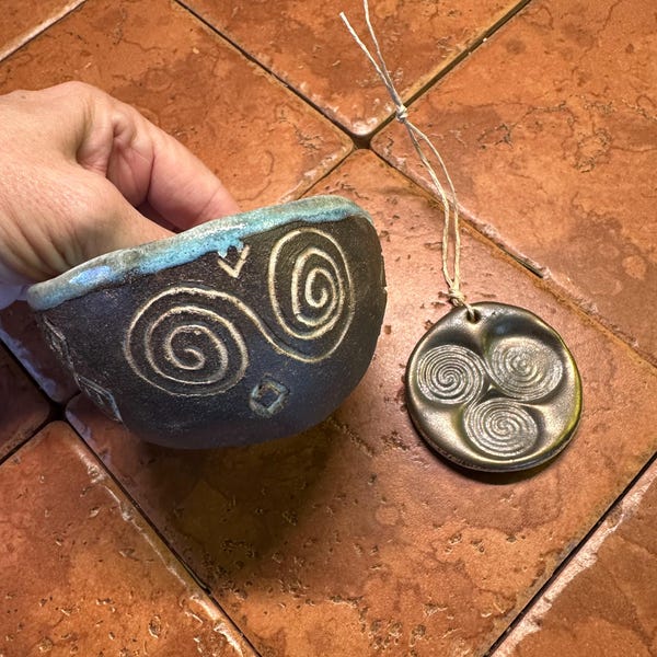 Handmade Ceramic Newgrange Inspired Carved Ritual Cups - Etsy