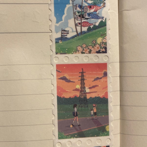 Stamp Vinyl - Japanese Anime Sticker - Etsy