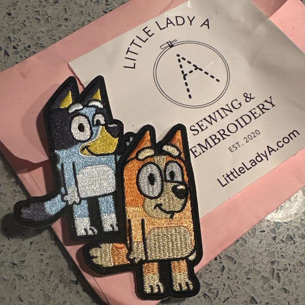 Bluey Inspired Iron on and Stick on Patches. Inspired to Look Similar ...