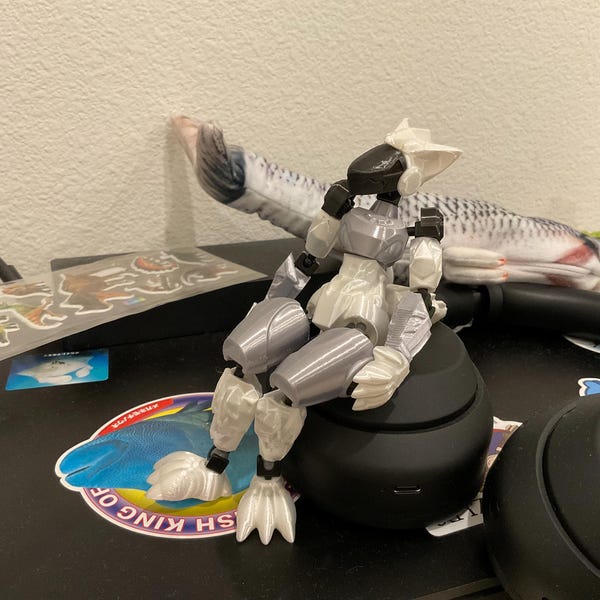 Protogen Figure Articulated Action Figure Furry 3D Printed updated V2 ...