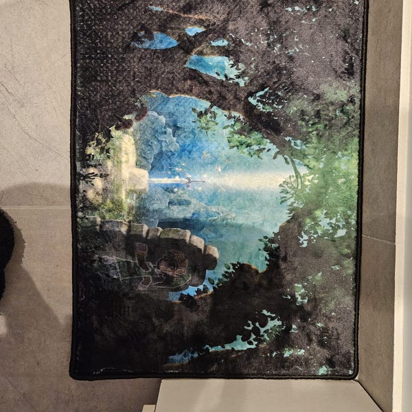 Zelda Hyrule Symbol Rug, Gaming Chair Mat, Gamer Round Carpet, Zelda ...