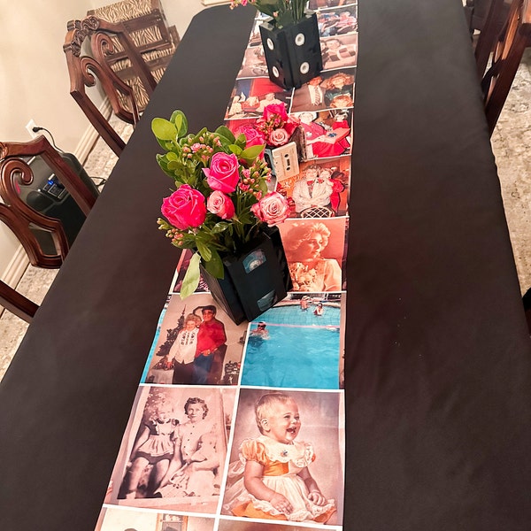 Custom Photo Collage Table Runner: A Stunning Personalized Event ...