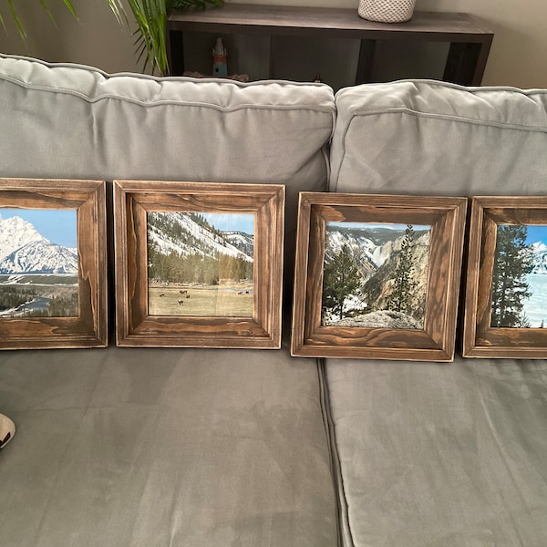 Distressed Farmhouse Stacked Frame, 8x10 Frame, Rustic Picture Frame ...