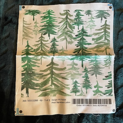 Rustic Forest Trees Fabric by the Yard. Quilting Cotton, Organic Knit ...