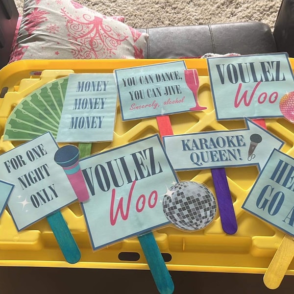 Mamma Mia Photobooth Props | ABBA Party Decorations (digital Download ...