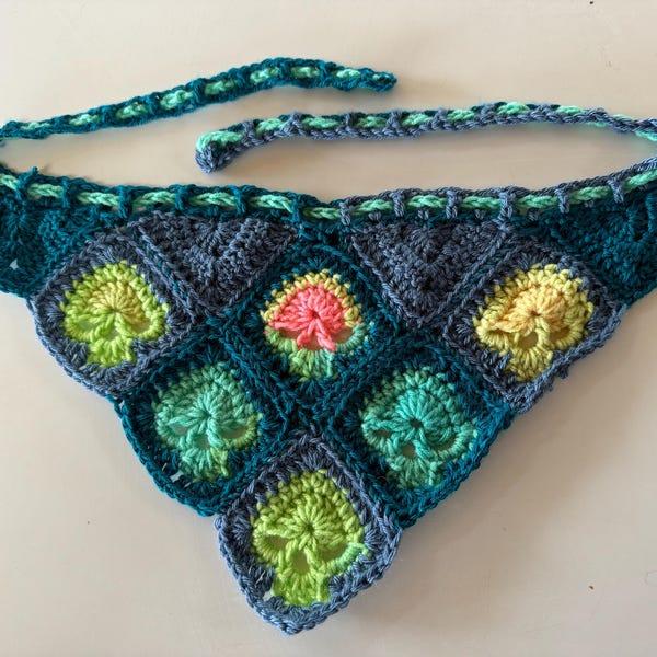 CROCHET PATTERN - Skull Granny Square Bandana Crochet Pattern Easy ...