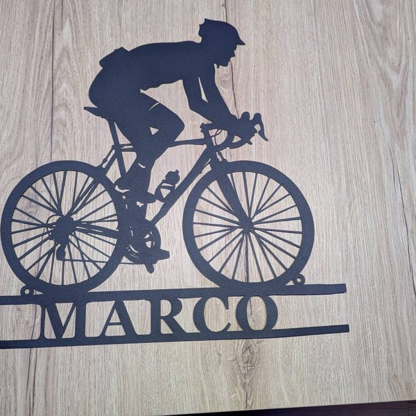 Custom Road Bike Metal Sign,man Road Bike Racing Wall Ar,personalized ...