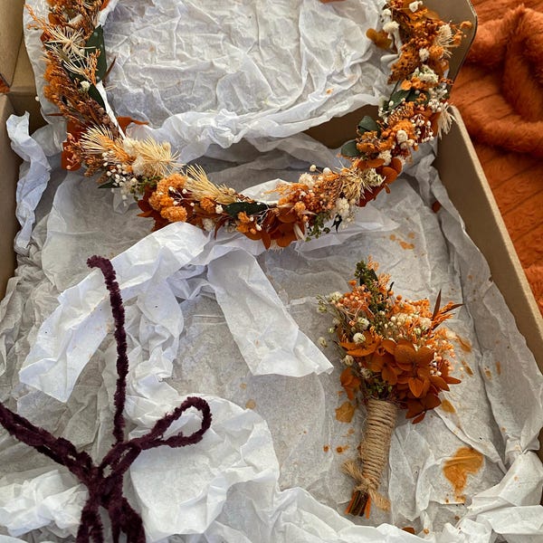 Wildflower Dried Flower Arrangement, Mauve Pink Tea Tree Whimsical ...