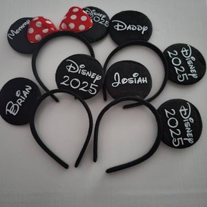 Personalized Mickey or Minnie Ears, Custom Mickey Ears, Personalized ...