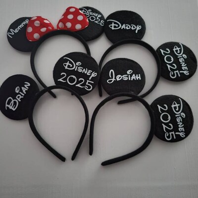 Personalized Mickey or Minnie Ears, Custom Mickey Ears, Personalized ...