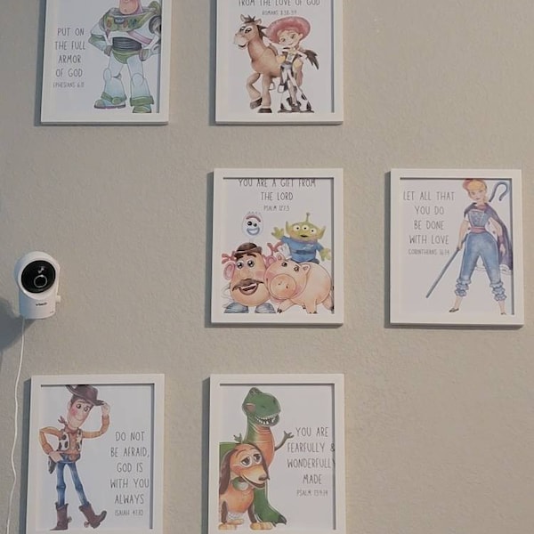 Toy Story Bible Verse Prints: Set of 6 Kids Scripture Art (digital ...
