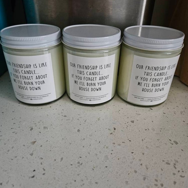 Friendship Candle, Best Friend Gift, Friendship Gift, Friend Gift, Our ...