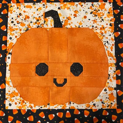 Cute Pumpkin Foundation Paper Piecing FPP Block Pattern PDF Digital ...