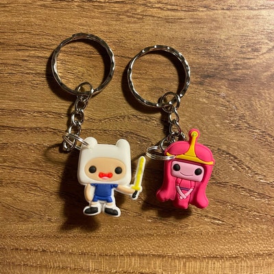Adventure Time Keyrings/keychains Cartoon Cute Emo Kids Goth Fun Jake ...