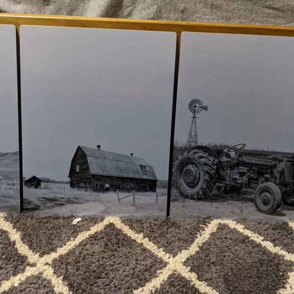 Farm Print Black and White Farmhouse Wall Art Country Print Rustic Art ...