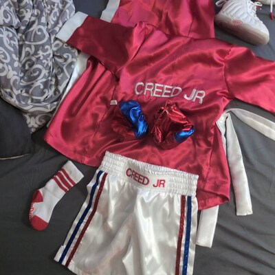 Kids Personalized Boxing Set Robe, Shorts, Baby Gloves. - Etsy