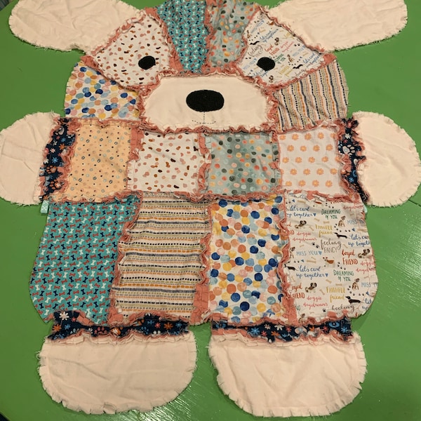 PDF Pattern for Puppy Shaped Rag Quilt-baby Quilt. - Etsy