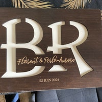 Personalized Guest Book Wedding Monogram Guestbook Alternative Wedding ...