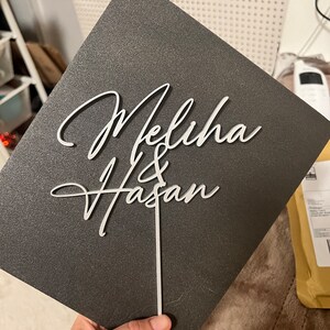 Personalized Cake Topper, Custom Names Cake Topper, Mr and Mrs Cake ...