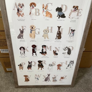 Dog Alphabet Art for Boho Nursery Digital Download Gender Neutral ...