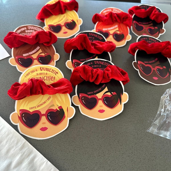 PRINTABLE I Like You a BUNCHIE, so Here's a SCRUNCHIE! Happy Valentine ...