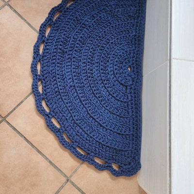 English Rug Pattern, Crochet Half Moon Pdf Pattern, Crochet Rug Pdf ...