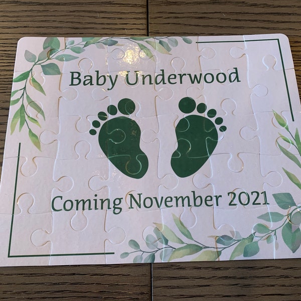 Pregnancy Announcement Jigsaw Puzzle With Custom Message, Nature Theme ...